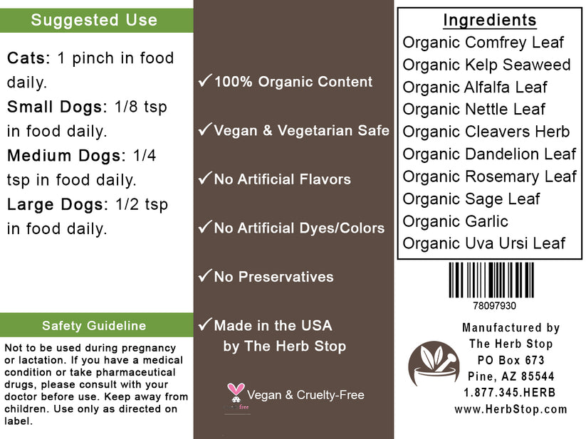 Dog & Cat Formula | Herb Stop - Arizona's Herbal Store