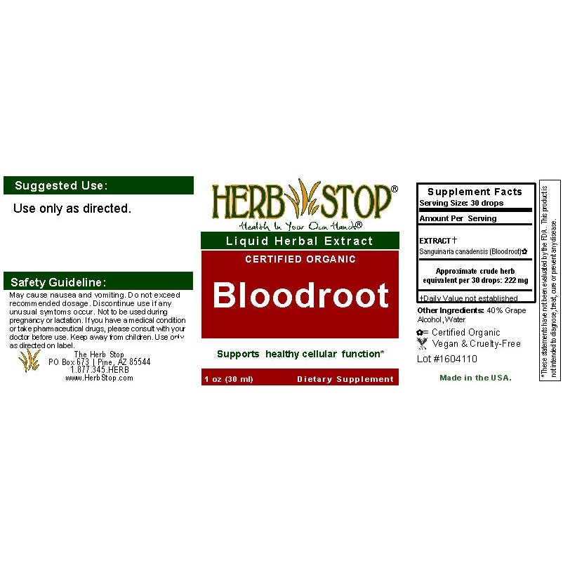 Bloodroot Extract | Herb Stop - Arizona's Herbal Store