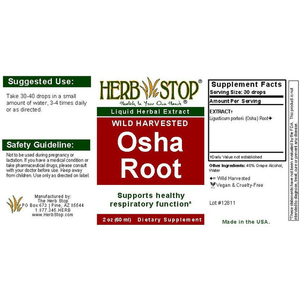 Osha Root Extract – Herb Stop - Arizona's Herbal Store